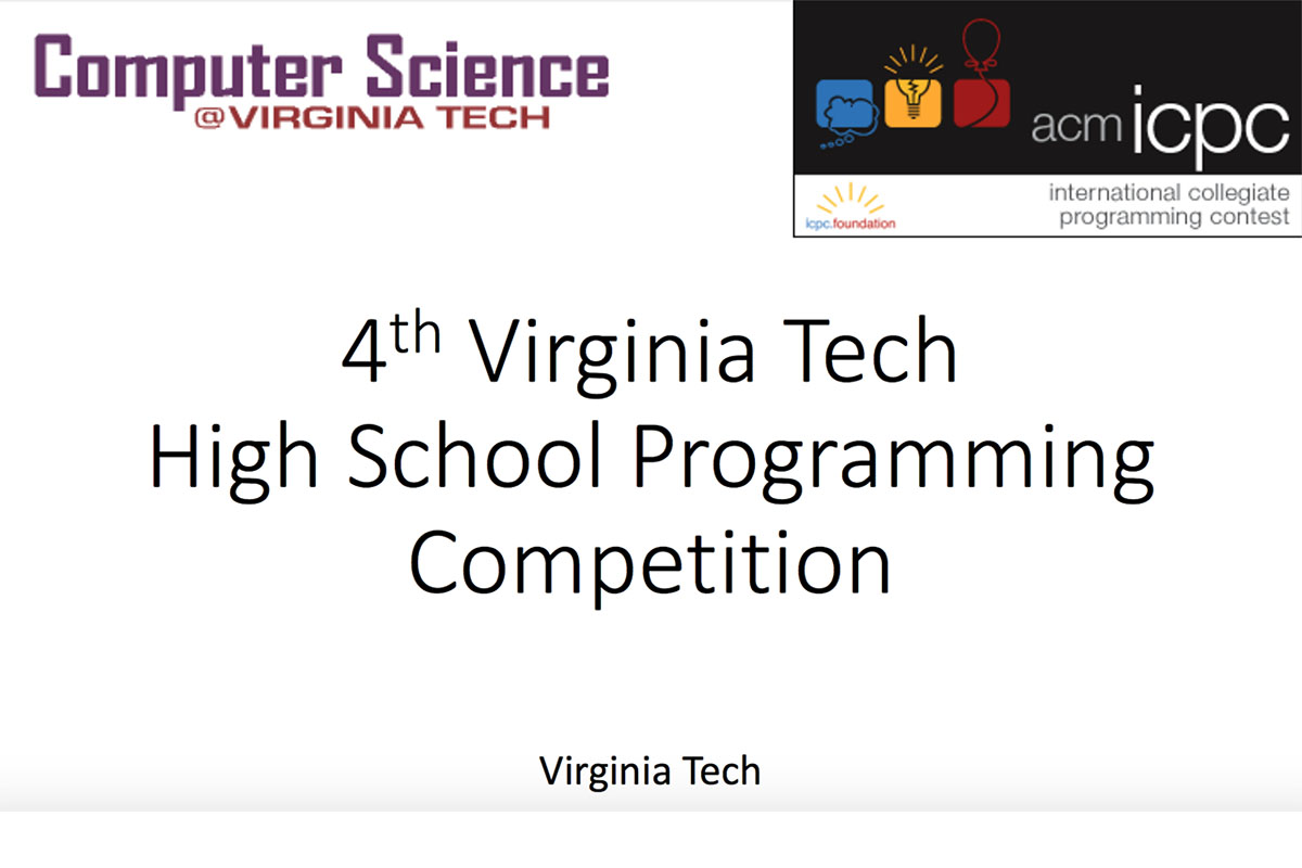 Virginia Tech High School Programming Contest 2017 Results | AlphaStar ...